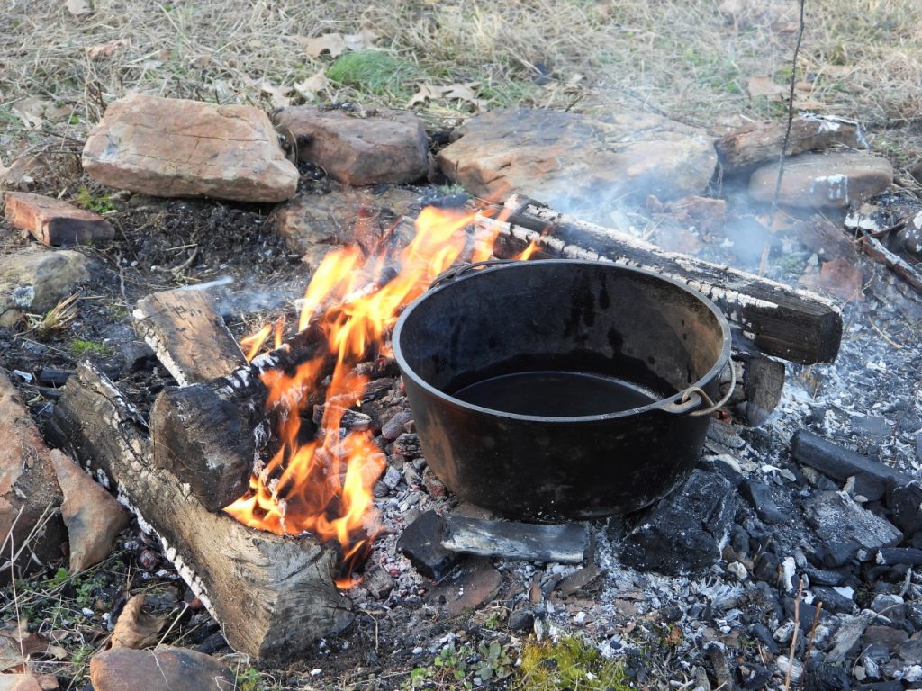 Campfire Dutch Oven Smothered Squirrel Recipe - NSSF Let's Go Hunting